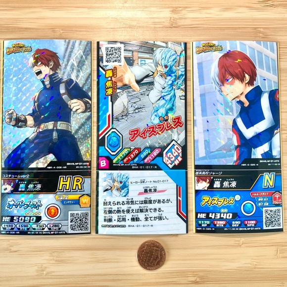 Accessories | Rare My Hero Academia Todoroki Glitter Card Set | Poshmark